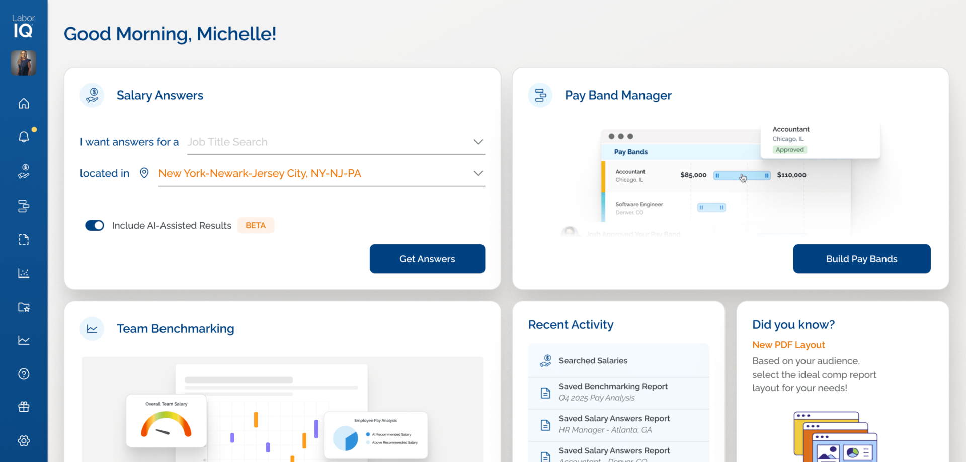 Compensation Analysis Software with Real-Time Salary Data